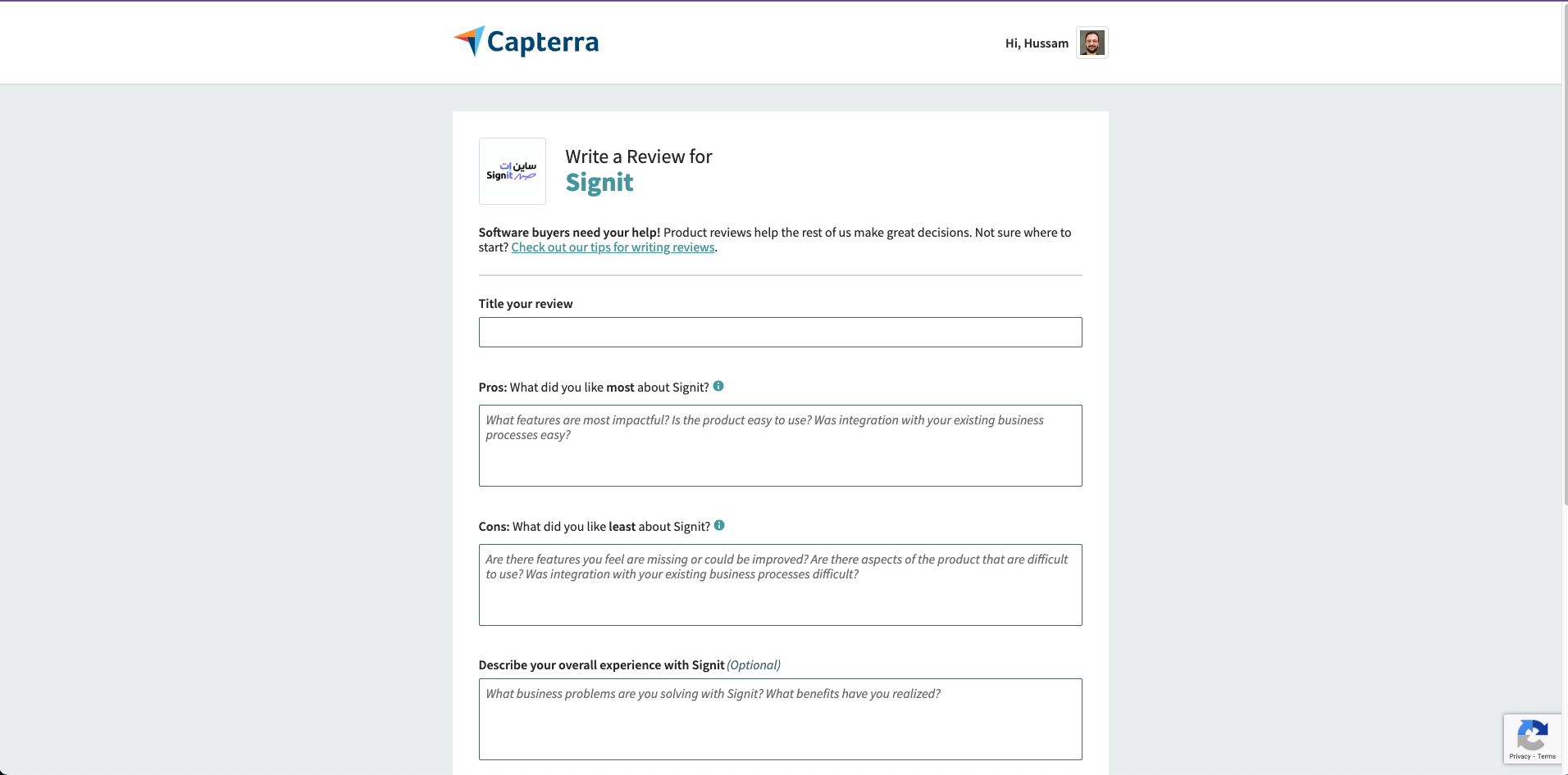 Simple Guide: Leave A Review On Capterra For Signit