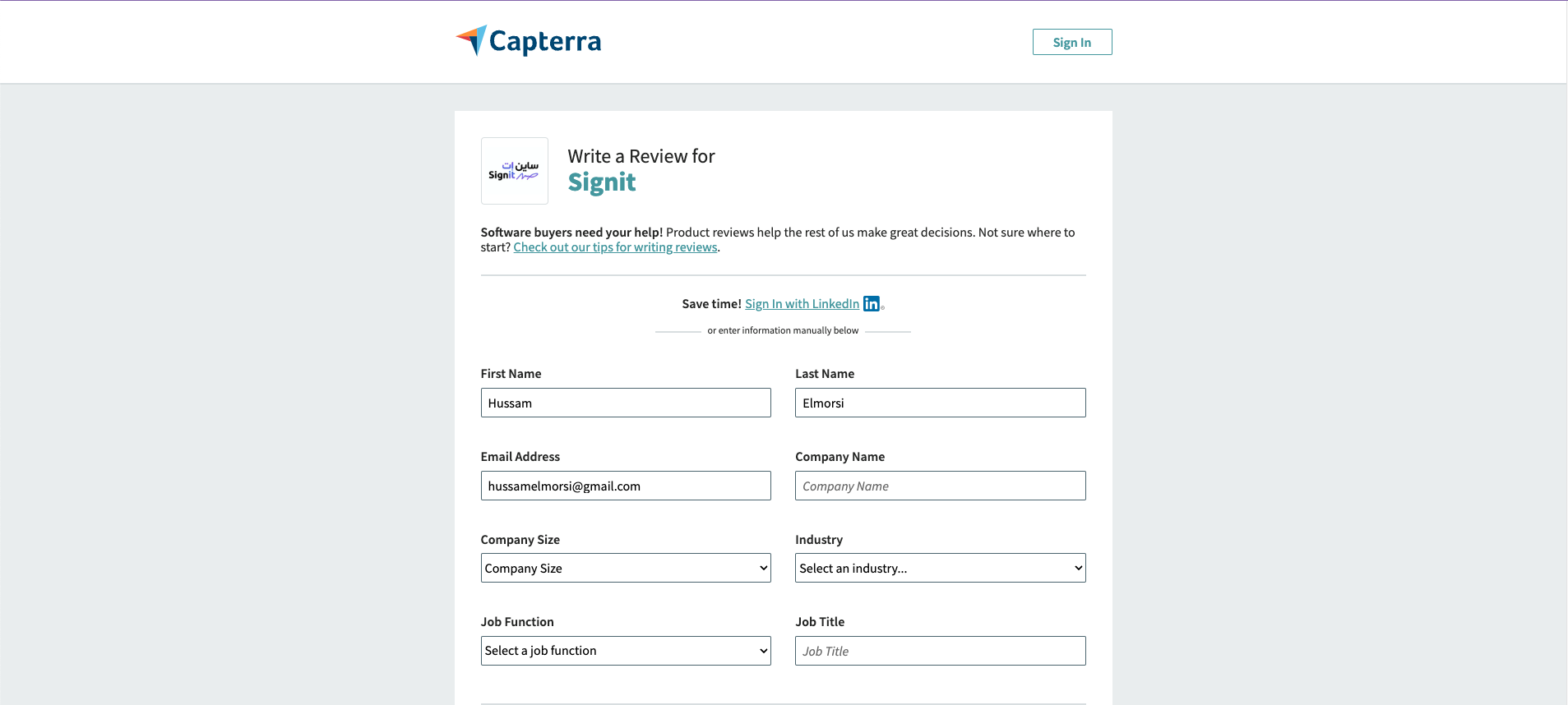Simple Guide: Leave A Review On Capterra For Signit